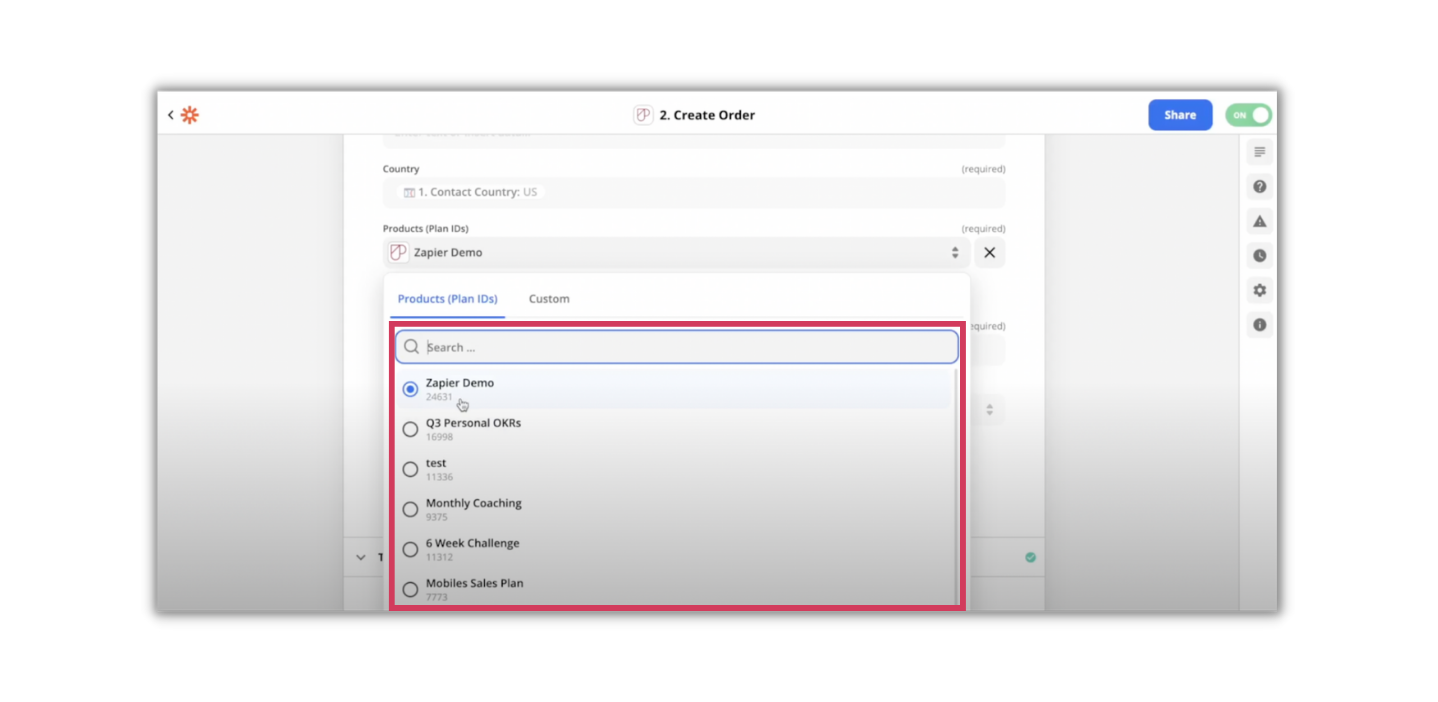 How to connect an external checkout page via Zapier?